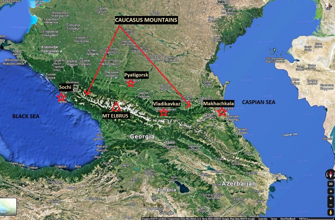Where Is The Caucasus Mountains Located